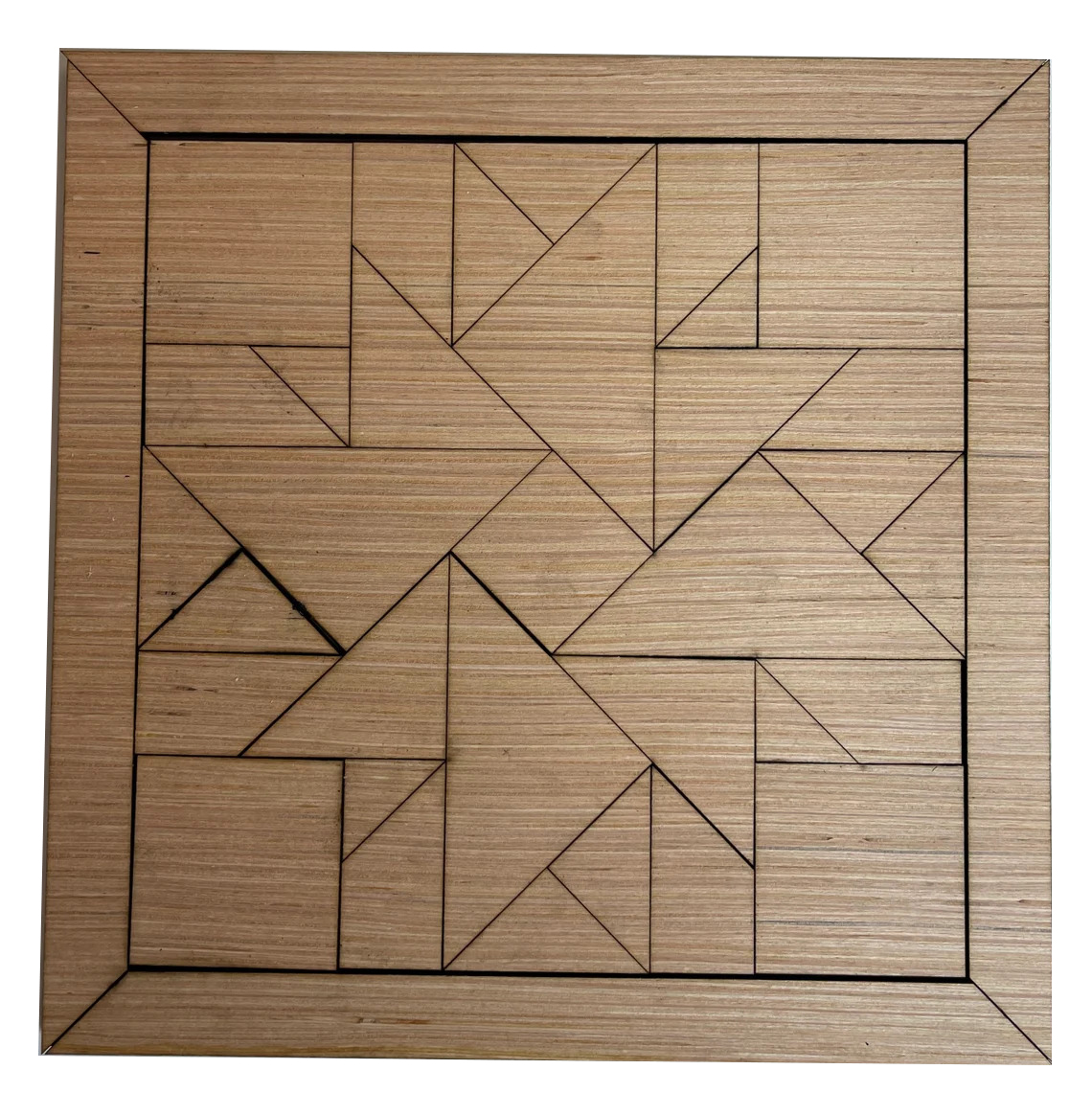 Double Dahlia Wood Barn Quilt Block Unfinished