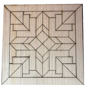 Stacked Squares Wood Barn Quilt Block