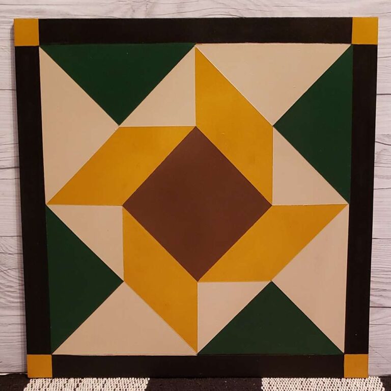 Sunflower Barn Quilt – Pinwheel Shape - The Best Quilt Patterns