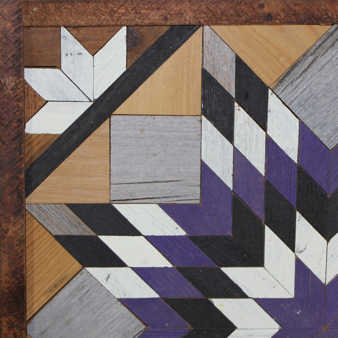 20.5"x20. 5" Black Flower Square Barn Quilt
