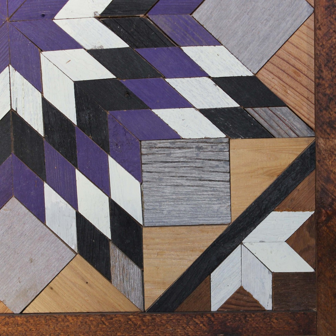 20.5"x20. 5" Black Flower Square Barn Quilt
