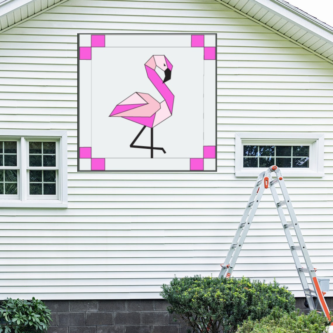 Flamingo Square Barn Quilt